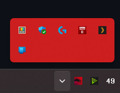 System tray icons overflow ("Show hidden icons") flyout is missing transparency · Issue #1554 ...