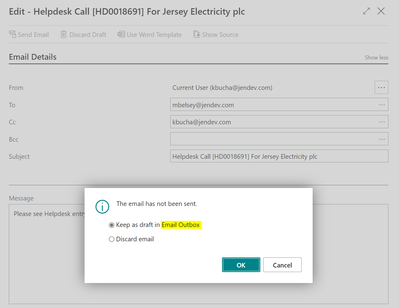 sending internal email from helpdesk call · Issue #4 · Jersey-Electricity-plc/intsys-issues · GitHub