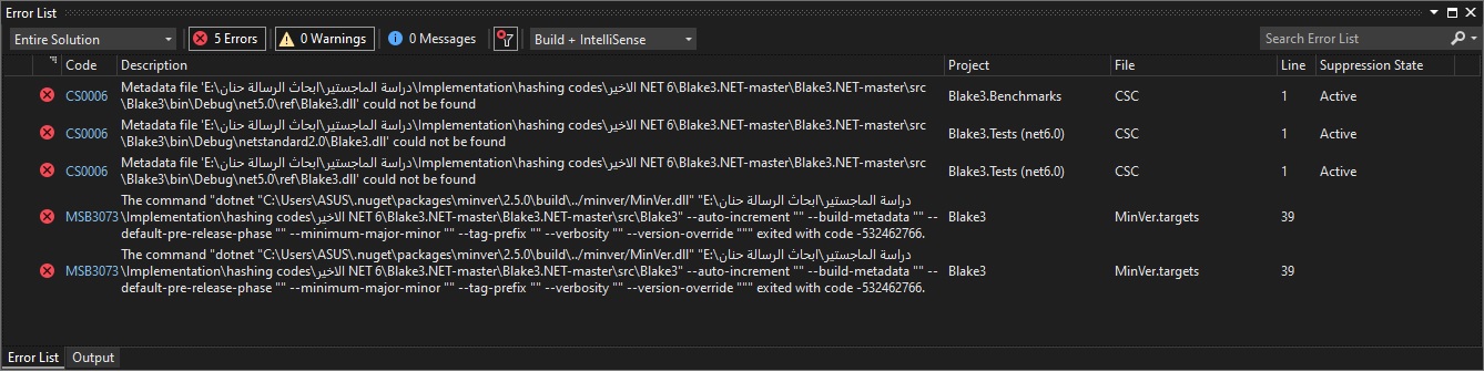 Can't compile blake3 in VS2019 · Issue #14 · xoofx/Blake3.NET · GitHub