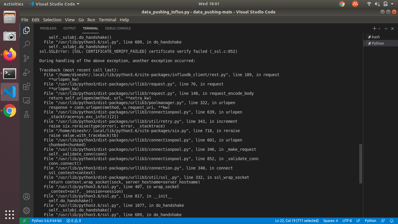 Ssl Certificate Issue · Issue 360 · Influxdata Influxdb Client Python · Github