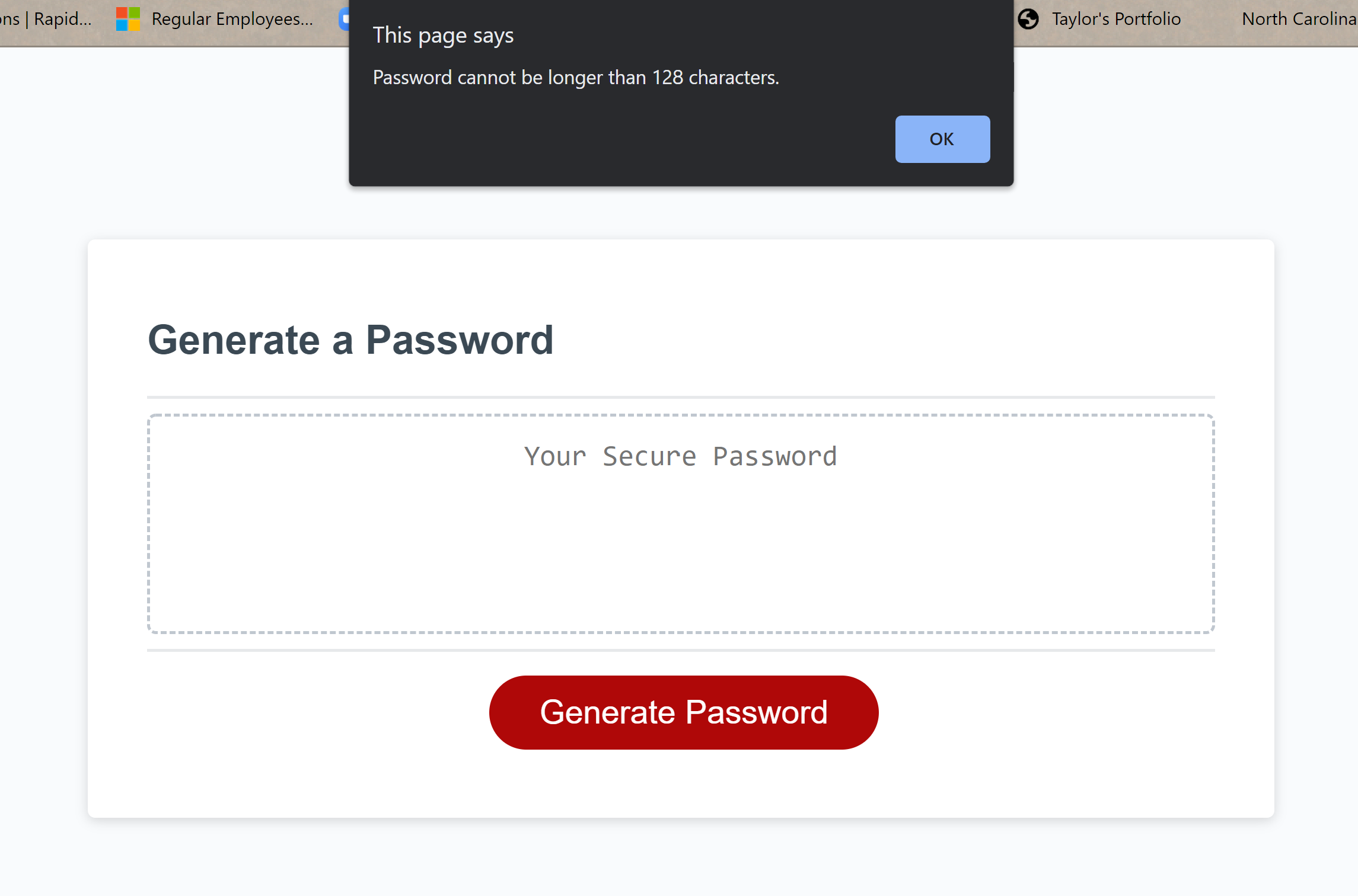GitHub - lilleyt09/JS_PasswordGenerator: This is a simple random password generator. The user ...