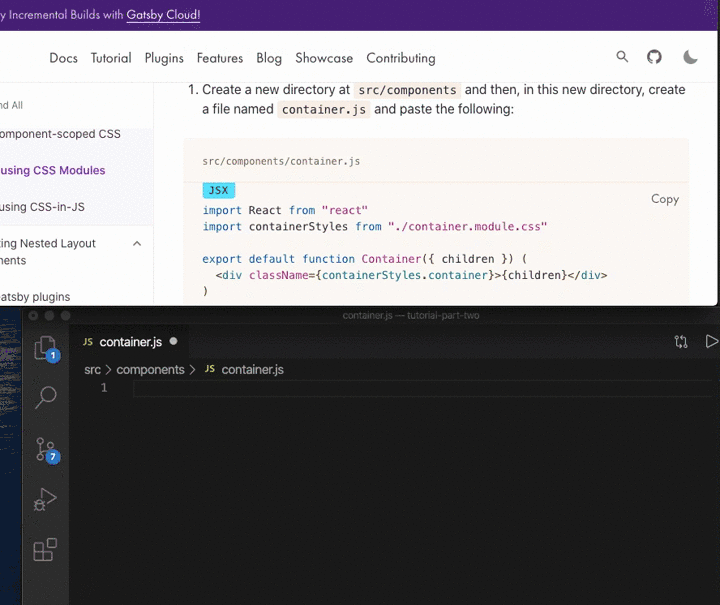 docs: No return statements and incorrect parenthesis · Issue #23687 · gatsbyjs/gatsby · GitHub