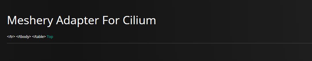 [UI] The table in docs is not displayed correctly · Issue #7141 · meshery/meshery · GitHub