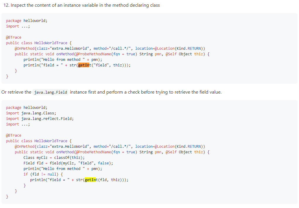 Sample in BTraceTutorial.md may use outdated getInt method · Issue #423 ...