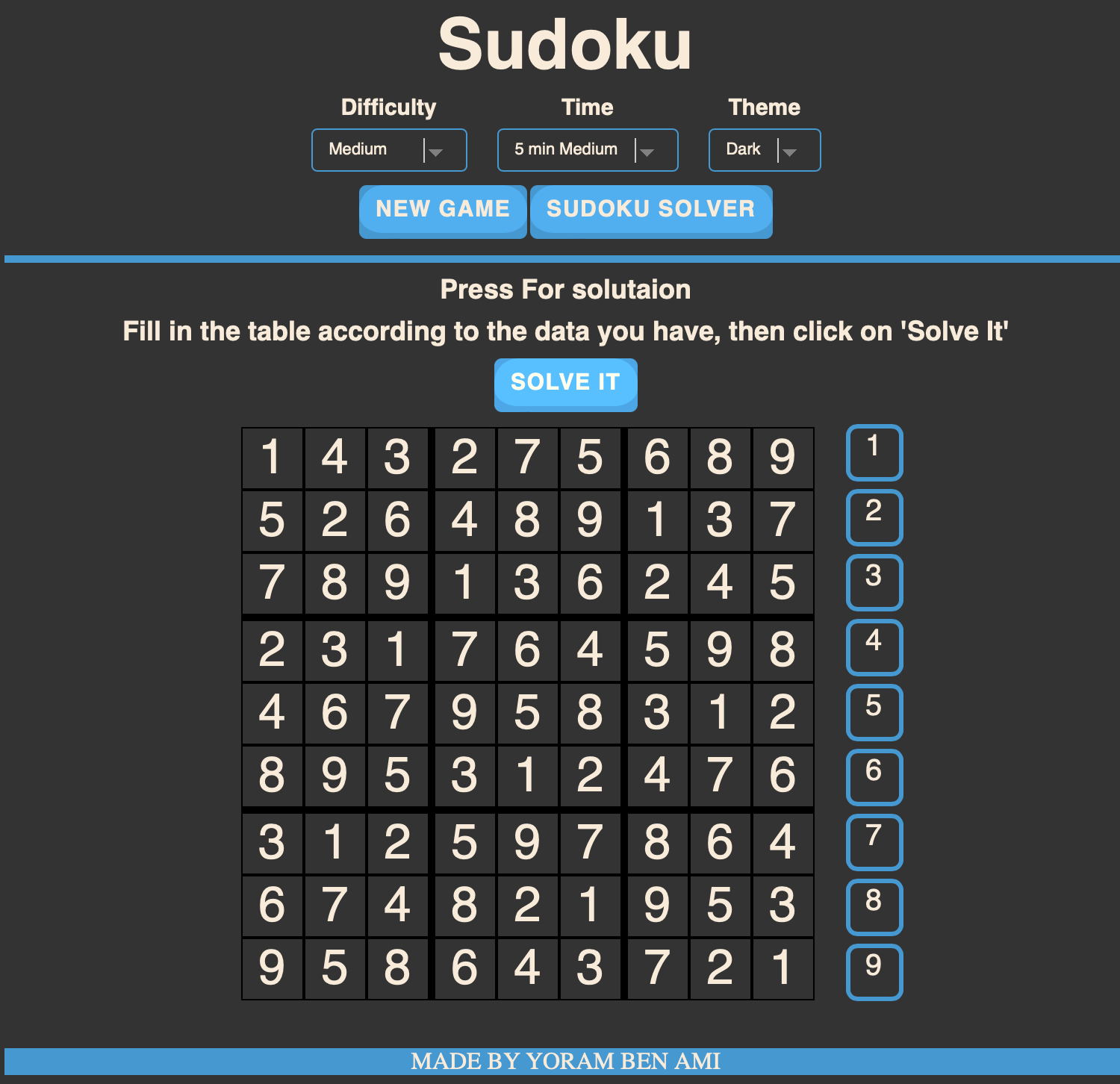 GitHub - Yoram-Ben-Ami/SudokuGame