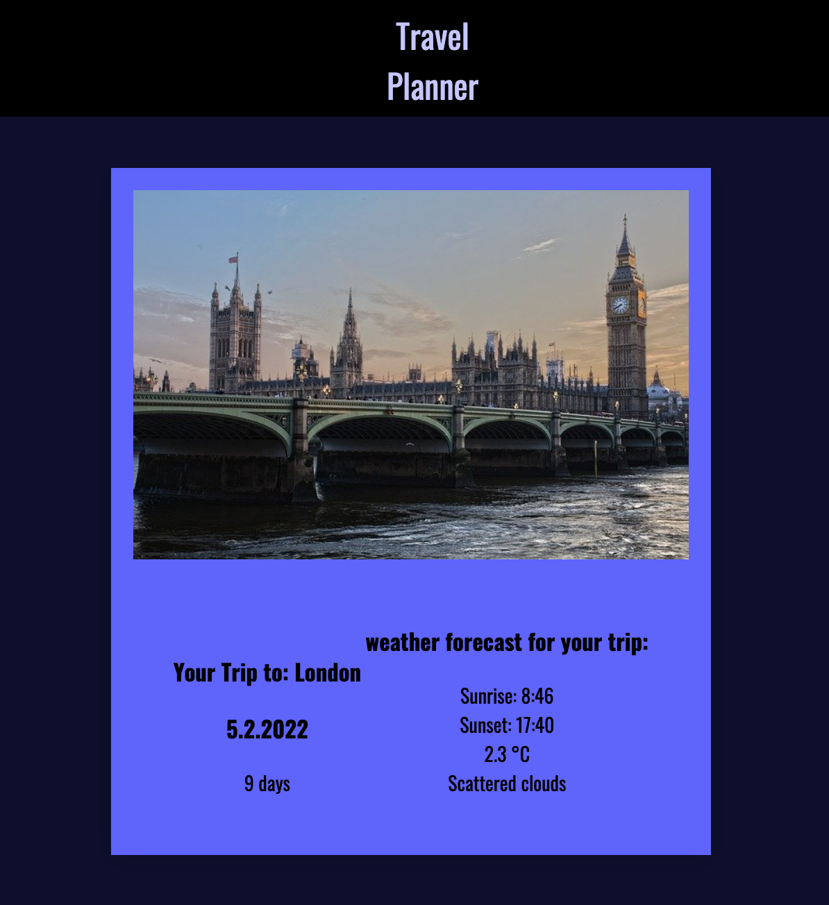 GitHub - Loromi/travel-app: Udaccity® Front End Web Developer Project: Building a single-page ...