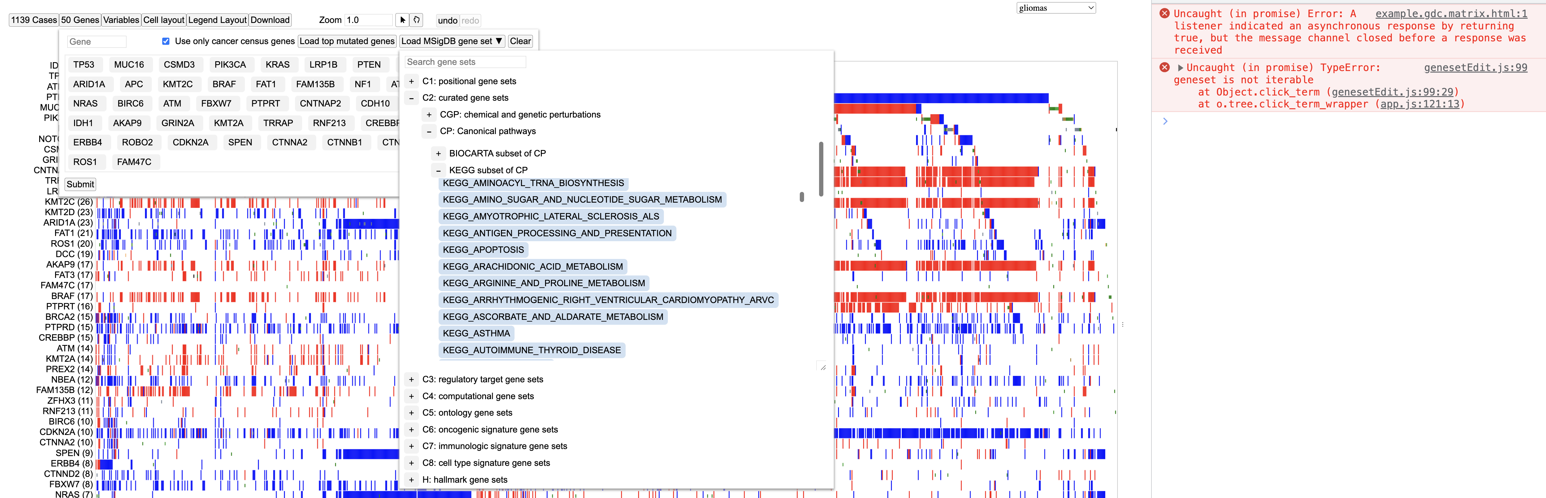 Matrix - bugs · Issue #293 · stjude/proteinpaint · GitHub