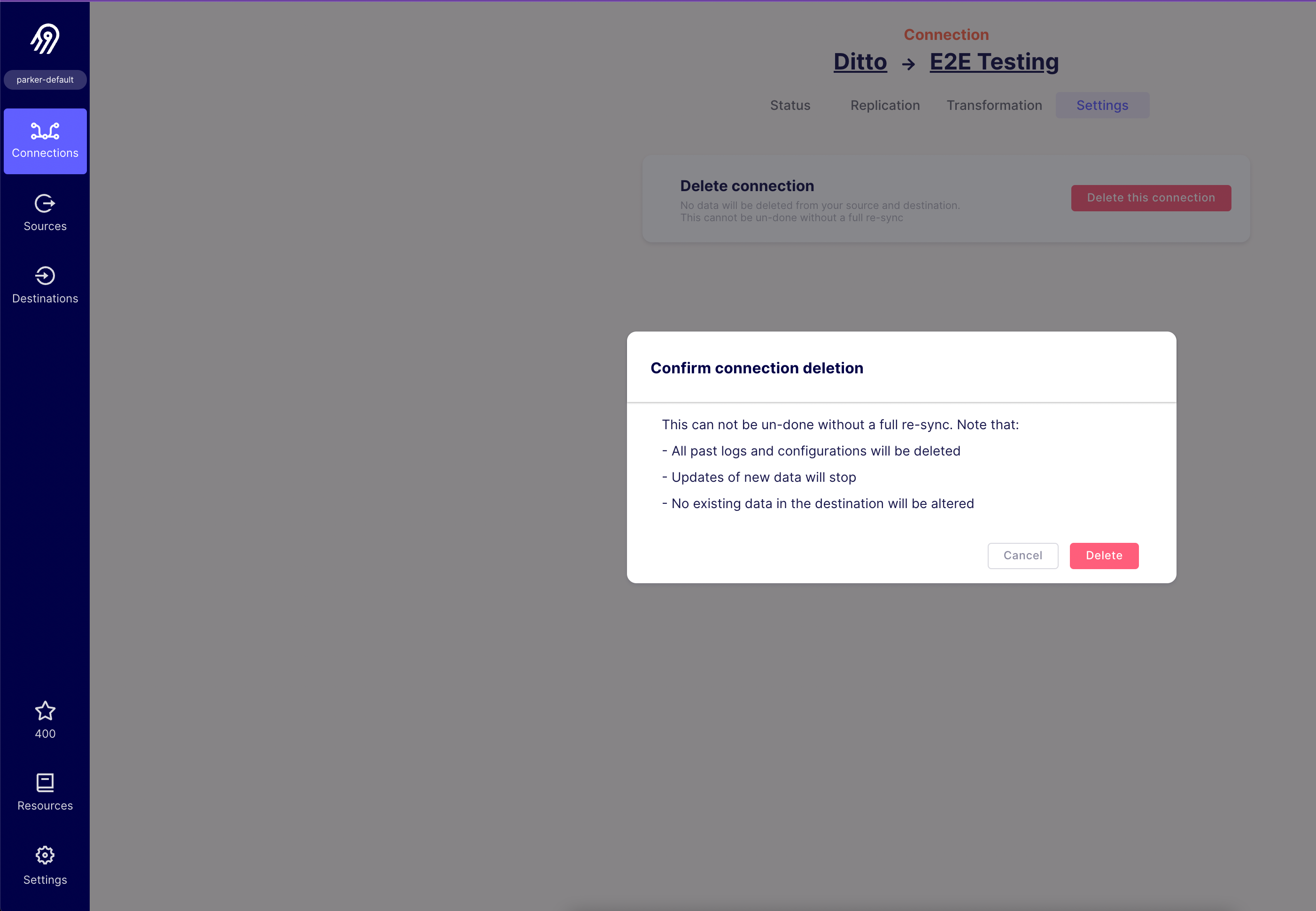 Delete Connection Button Doesn T Provide Immediate Feedback When Clicked · Issue 11046