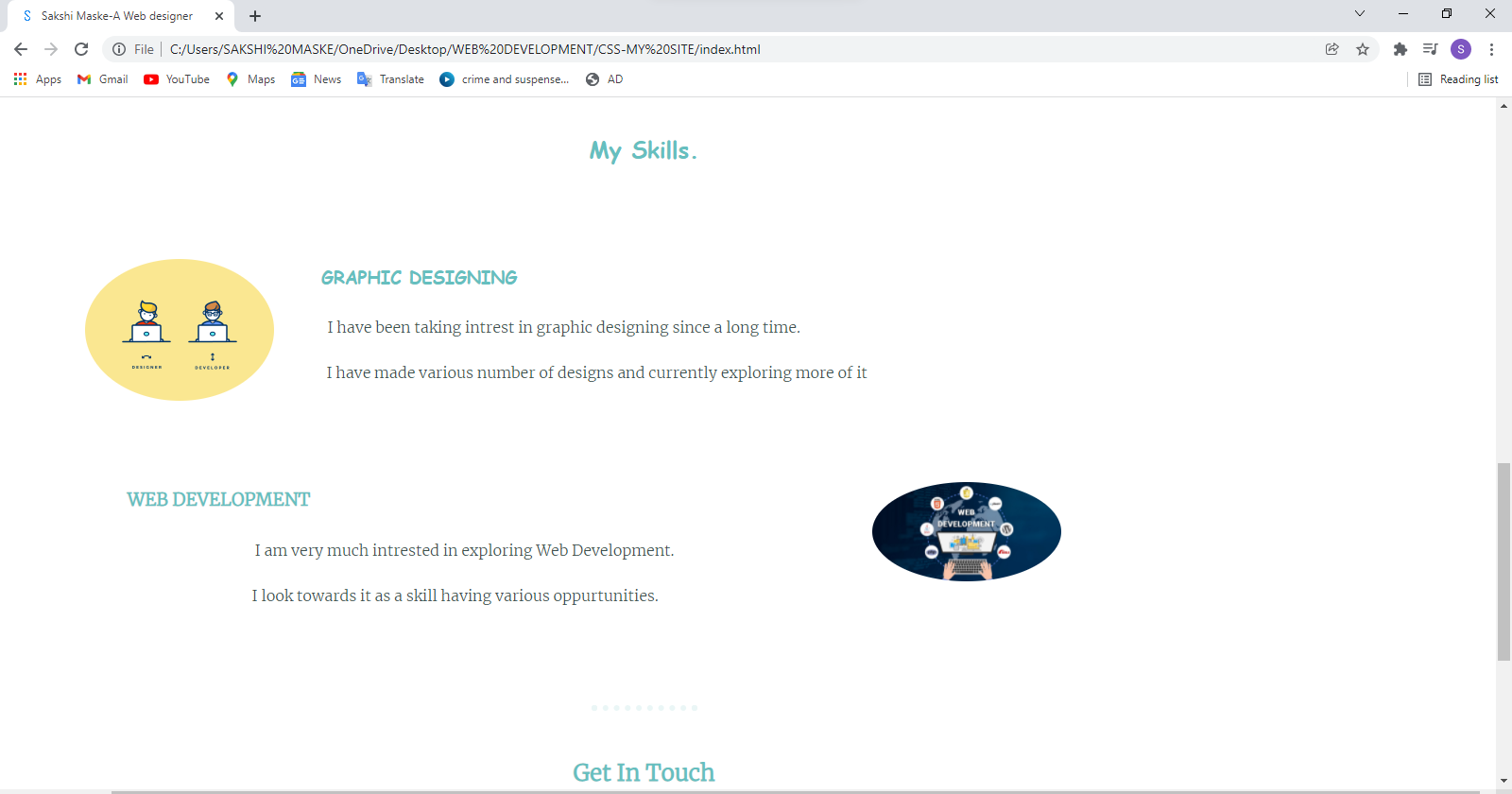 Github Sakshi 1234 Portfolio Cv