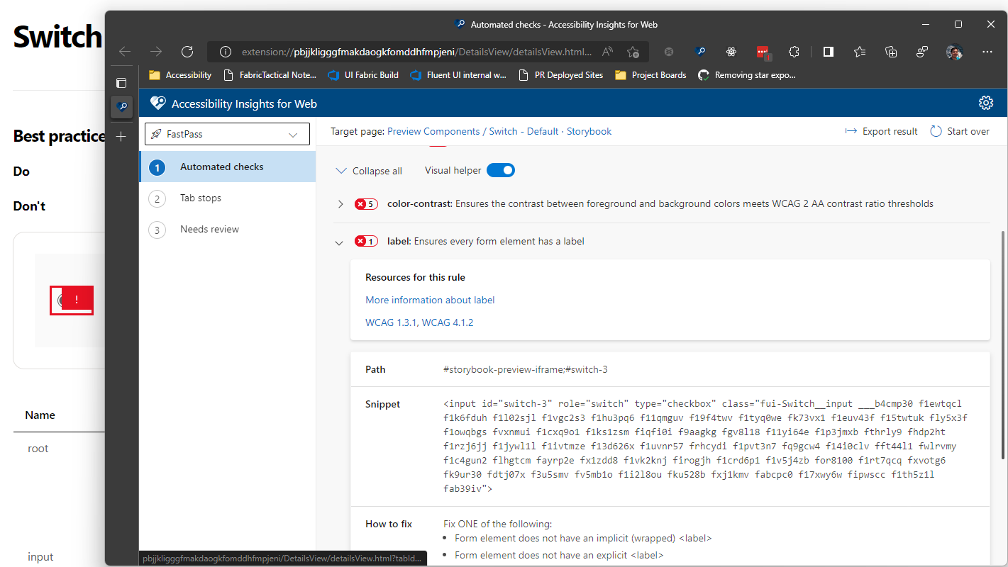 [Bug] Default Switch story lacks a label · Issue #22816 · microsoft/fluentui · GitHub