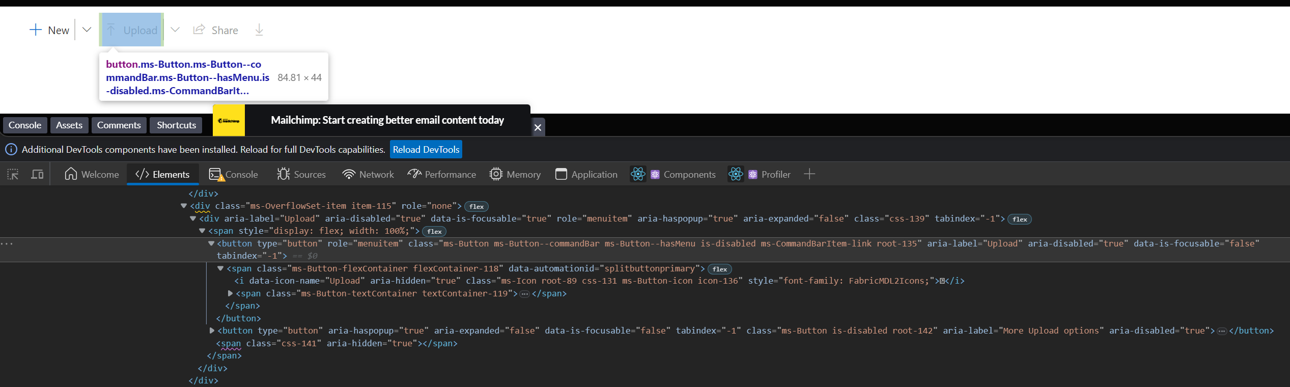 [Bug]: Disabled state not consistently applied across command bar items · Issue #27536 ...