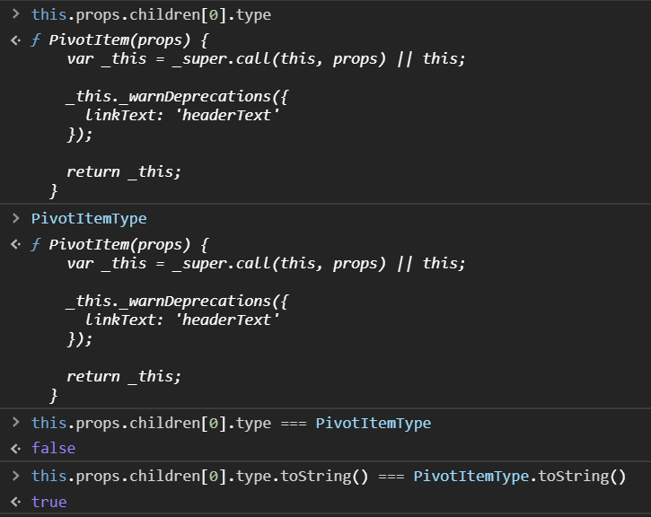 Spurious error: The children of a Pivot component must be of type ...
