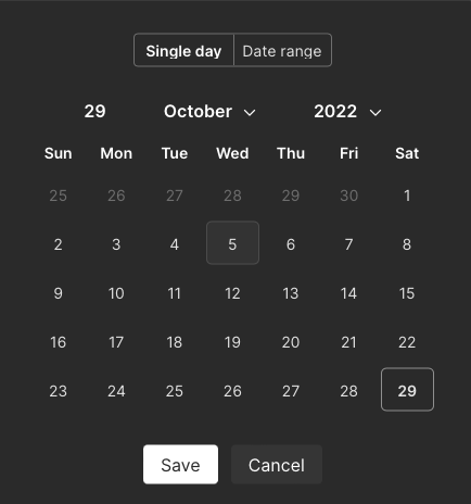 Graph for today/last 24 h disappear and dates missing in datepicker ...