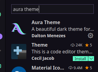 Unable to find theme in VS Code's Extension Marketplace · Issue #57 · daltonmenezes/aura-theme ...