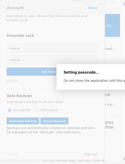 Tried setting passcode lock -- app now hanging · Issue #655 ...