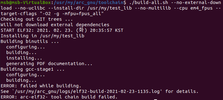 building error - em9D · Issue #332 · foss-for-synopsys-dwc-arc-processors/toolchain · GitHub
