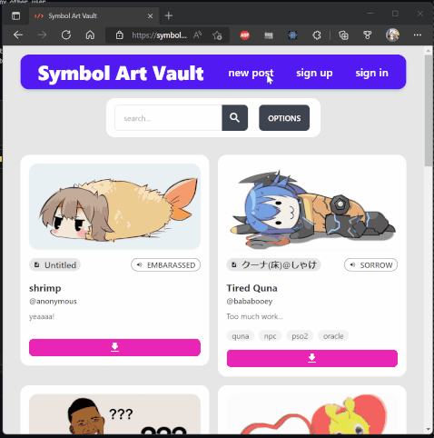 GitHub - joseph-bravo/symbol-art-vault: A Full Stack Web Application ...