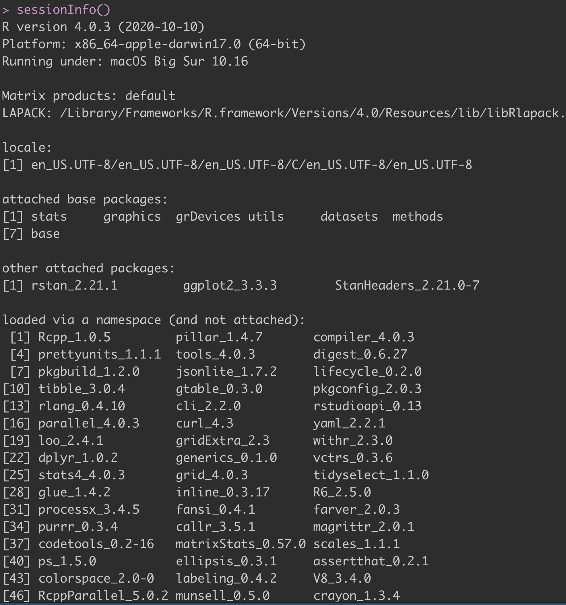 Issues running Stan on Big Sur and R 4.0.3 · Issue #795 · stan-dev/stanc3 · GitHub