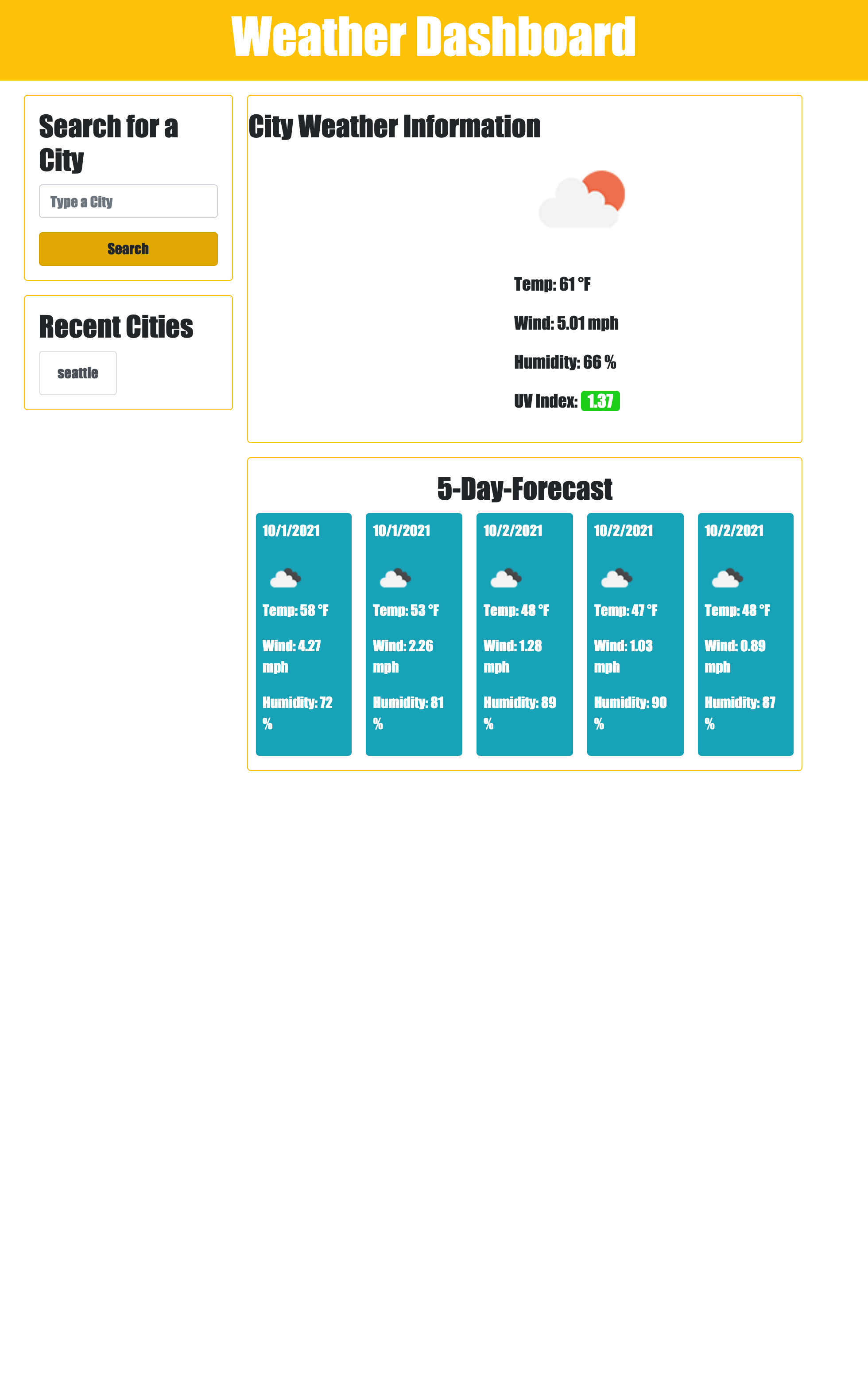 GitHub - JuVoros/weather-dash