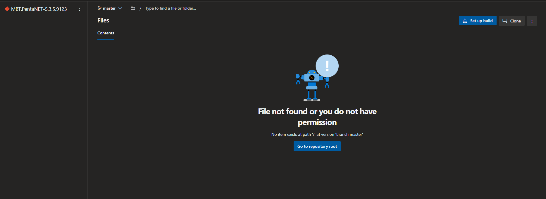 Repo File not found or you do not have permission · Issue #676 · microsoft/azuredevopslabs · GitHub
