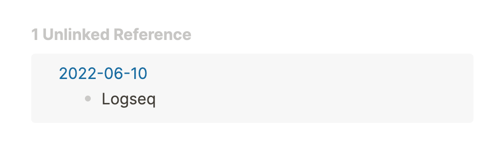 Unlinked references cannot show the breadcrumbs · Issue #5647 · logseq/logseq · GitHub