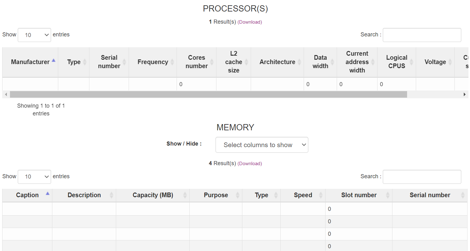 Hardware, Network, Devices are empty · Issue #298 · OCSInventory-NG/OCSInventory-Server · GitHub