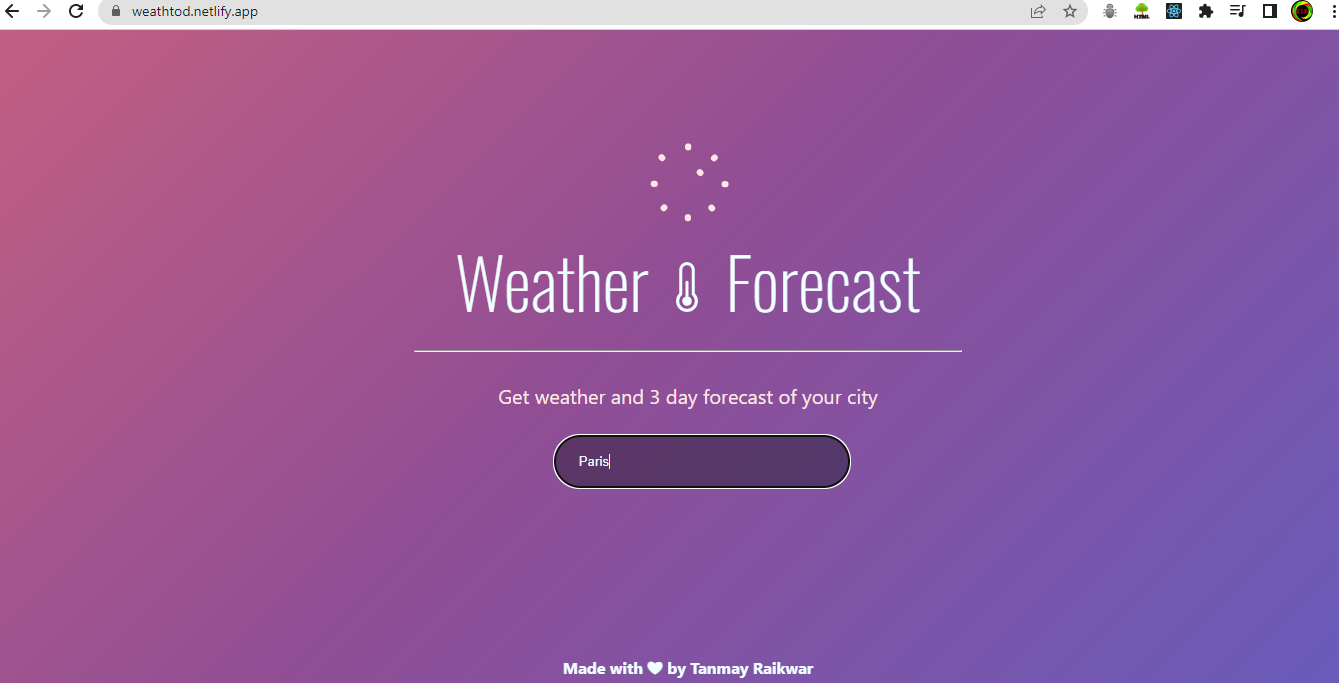 GitHub - Tanmay2510/WeatherReact