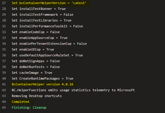 BcContainerHelper version 4.0.17-preview964 Cleanup Task fails with error "Get-ChildItem ...