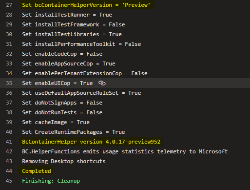 BcContainerHelper version 4.0.17-preview964 Cleanup Task fails with error "Get-ChildItem ...