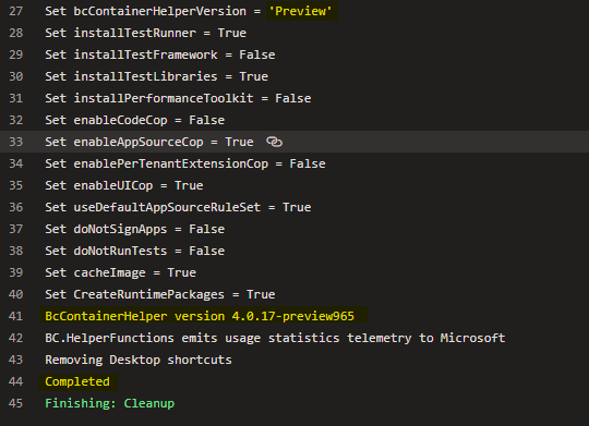 BcContainerHelper version 4.0.17-preview964 Cleanup Task fails with error "Get-ChildItem ...