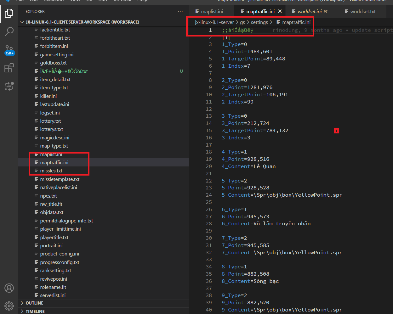 [JX-LINUX] CHỦ ĐỀ MAP - BẢN ĐỒ - MAPLIST.INI - WORLDSET.INI - WORLDSET.TXT - MAPTRAFFIC.INI ...