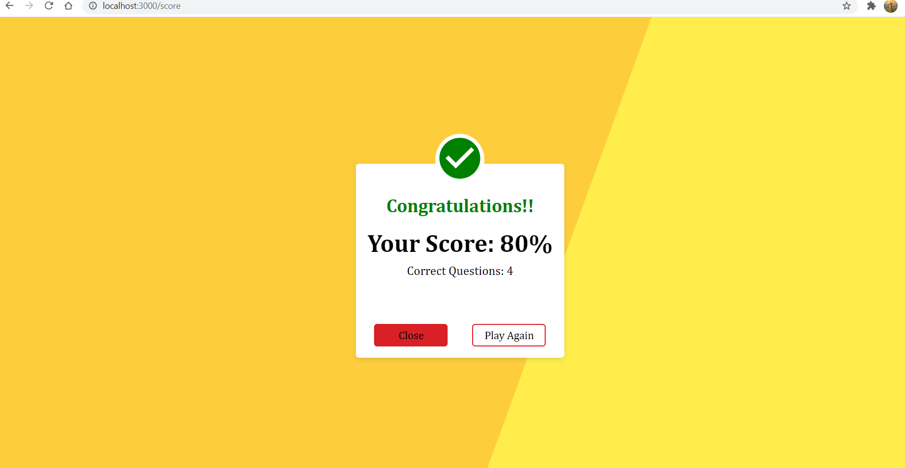 GitHub - Vaishali375/Quiz-app-react: This is a online quiz application made with React and Redux ...