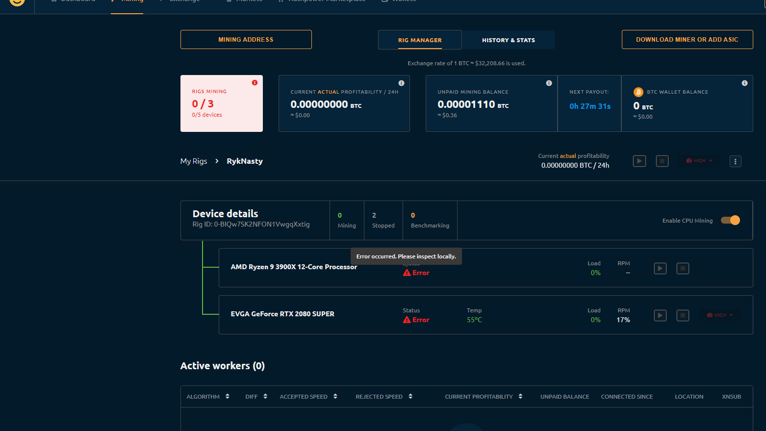 Nicehash local error - can't run rig · Issue #2303 · nicehash/NiceHashMiner · GitHub