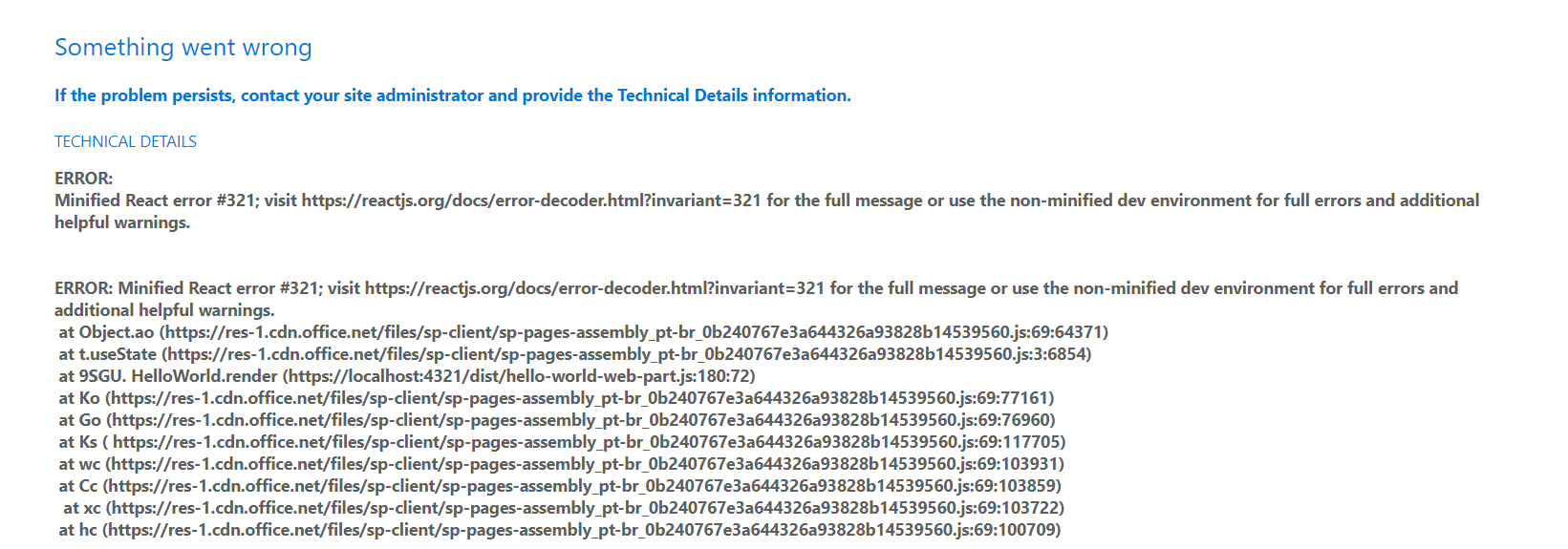 Get The Error Minified React Error 321 When Call React Hook Inside 0612