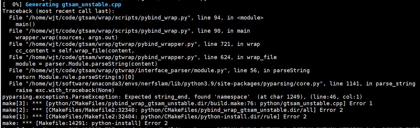 Python Warpped Install Error Pyparsing Exceptions Parseexception · Issue 1342 · Borglab Gtsam