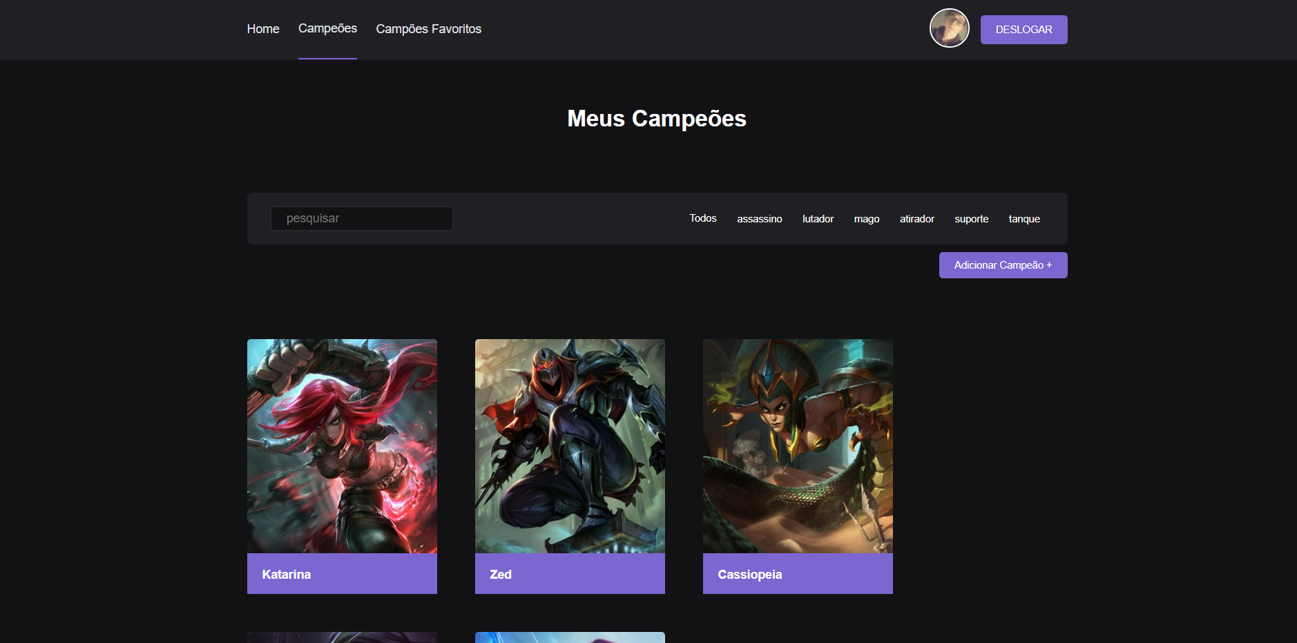 GitHub - abreujpedro/REACT-league-of-legends
