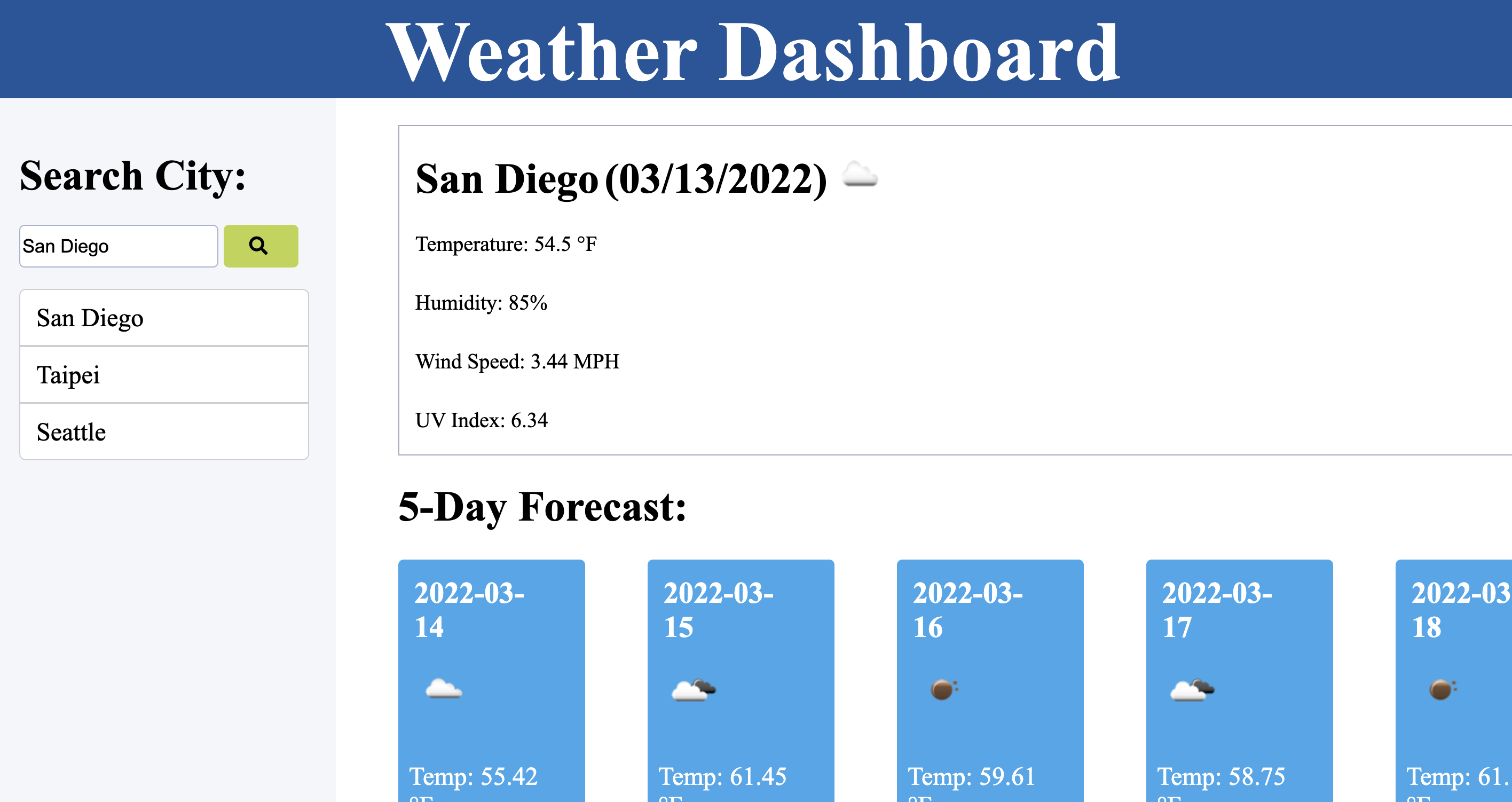 GitHub - ryanchen0706/weatherdashboard: Weather Dashboard