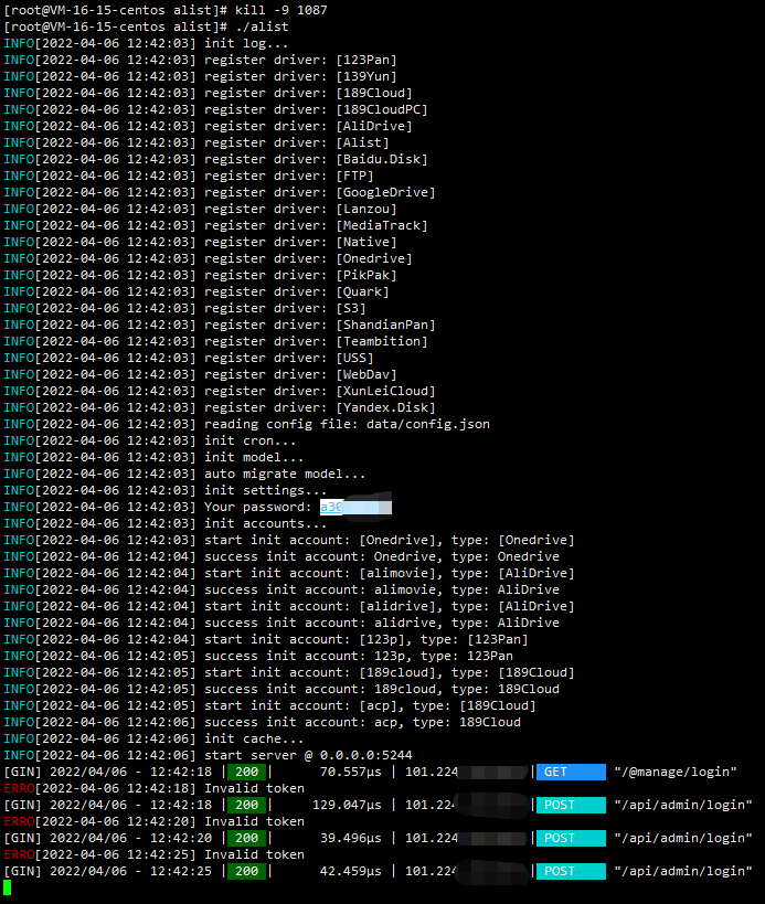 登录显示Invalid token，并且通过./alist -password查询是正确的密码 · Issue #907 · AlistGo/alist · GitHub