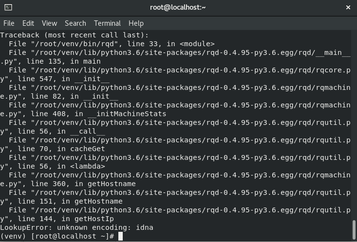 error on running RQD in venv · Issue #917 · AcademySoftwareFoundation/OpenCue · GitHub