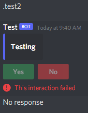 Interaction failed on embed only messages · Issue #192 · Pycord-Development/pycord · GitHub