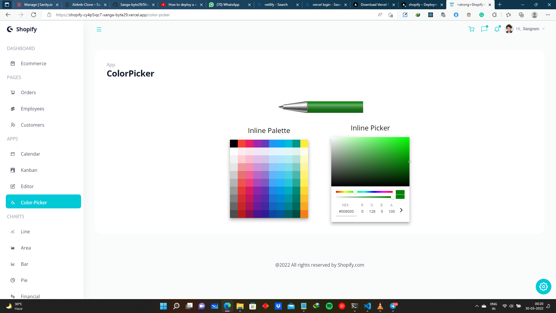 GitHub - Sanga-byte29/Shopify: A fully functional Dashboard made with ...