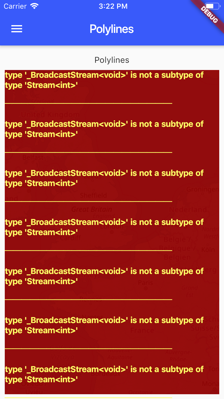Polylines error happening with version 0.6.0+1 · Issue #311 · fleaflet/flutter_map · GitHub