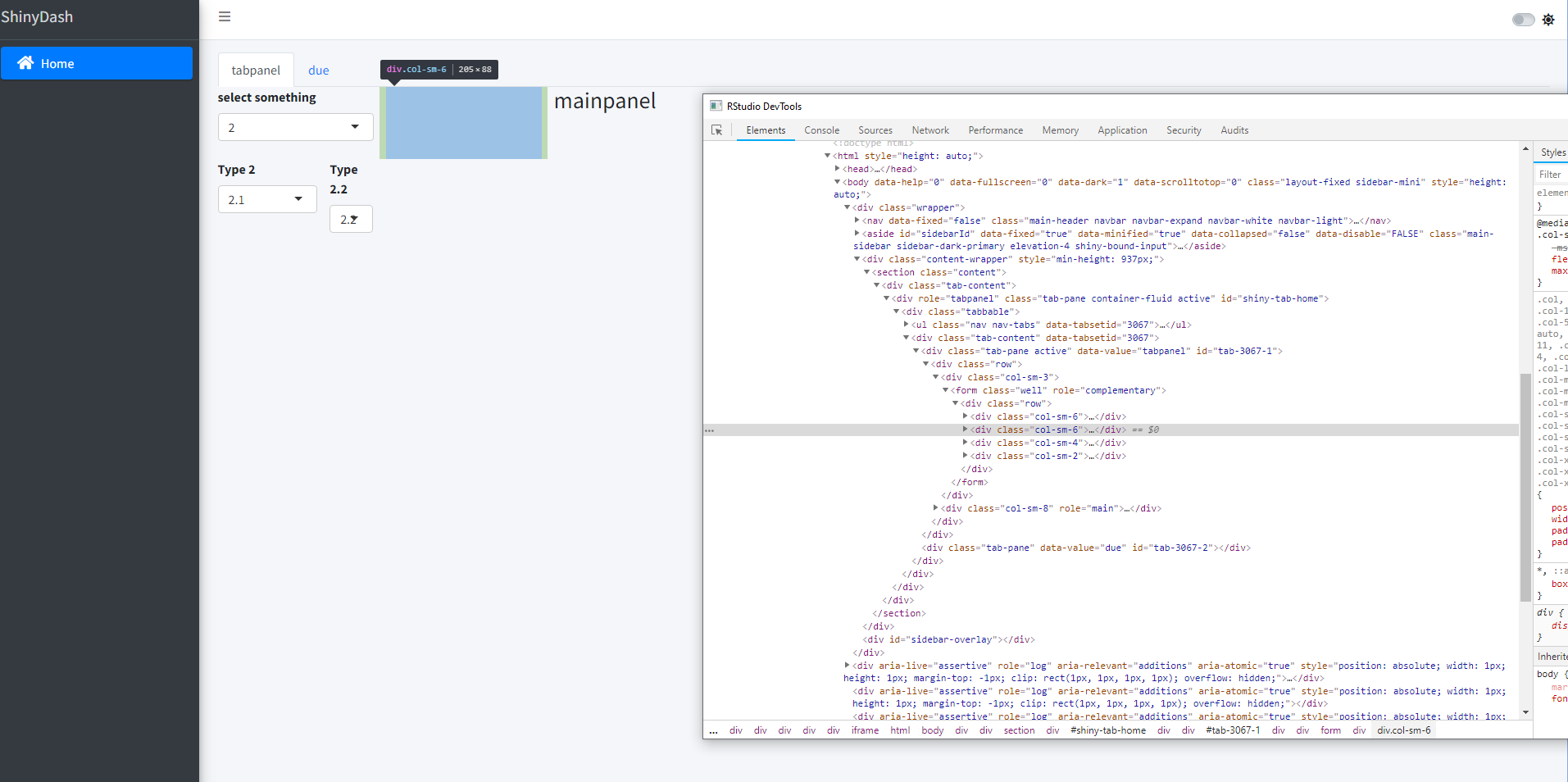 Strange behaviour with conditionalPanel and columns · Issue #270 ...