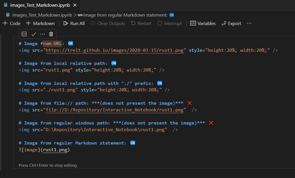 tags do not render in markdown cells · Issue #127593 · microsoft/vscode · GitHub