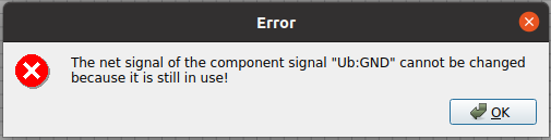 Schematic Editor : error while pasting : "net signal cannot be changed because it is still in ...