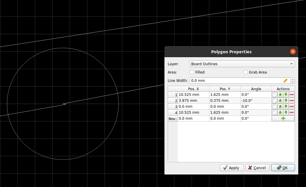 Board Editor : Artefact in a rounded shape · Issue #901 · LibrePCB/LibrePCB · GitHub