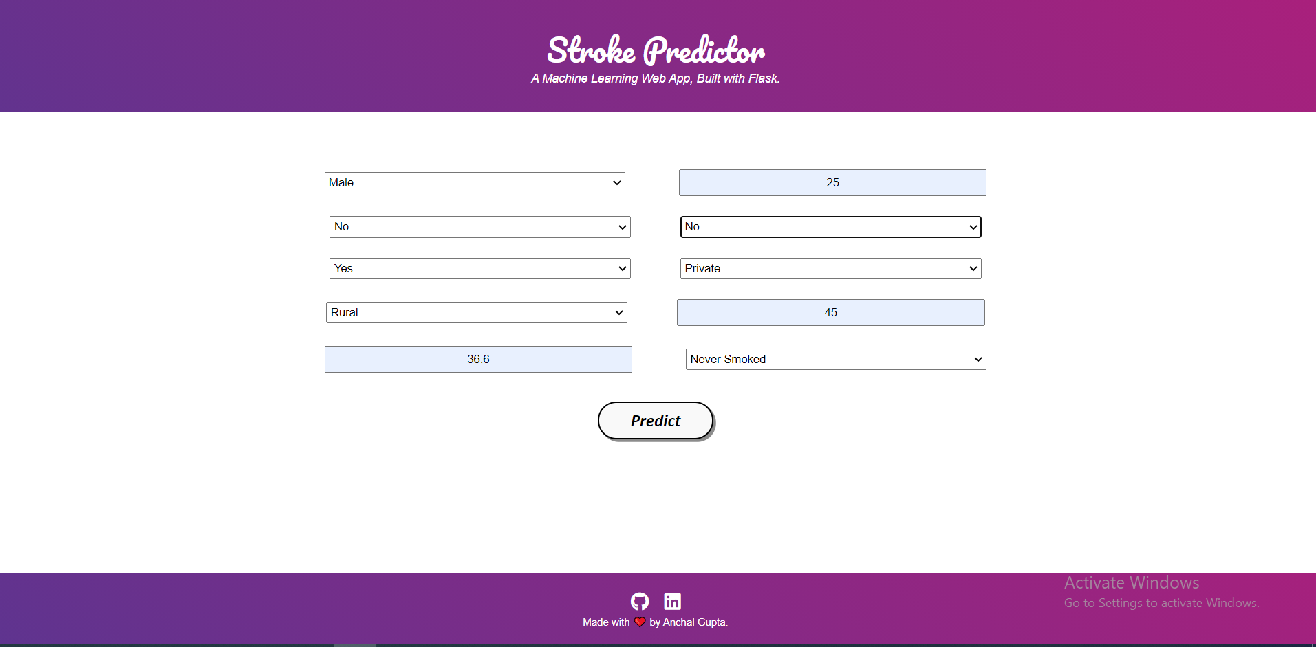 GitHub - Anchal1508/Stroke-Prediction-WebApp