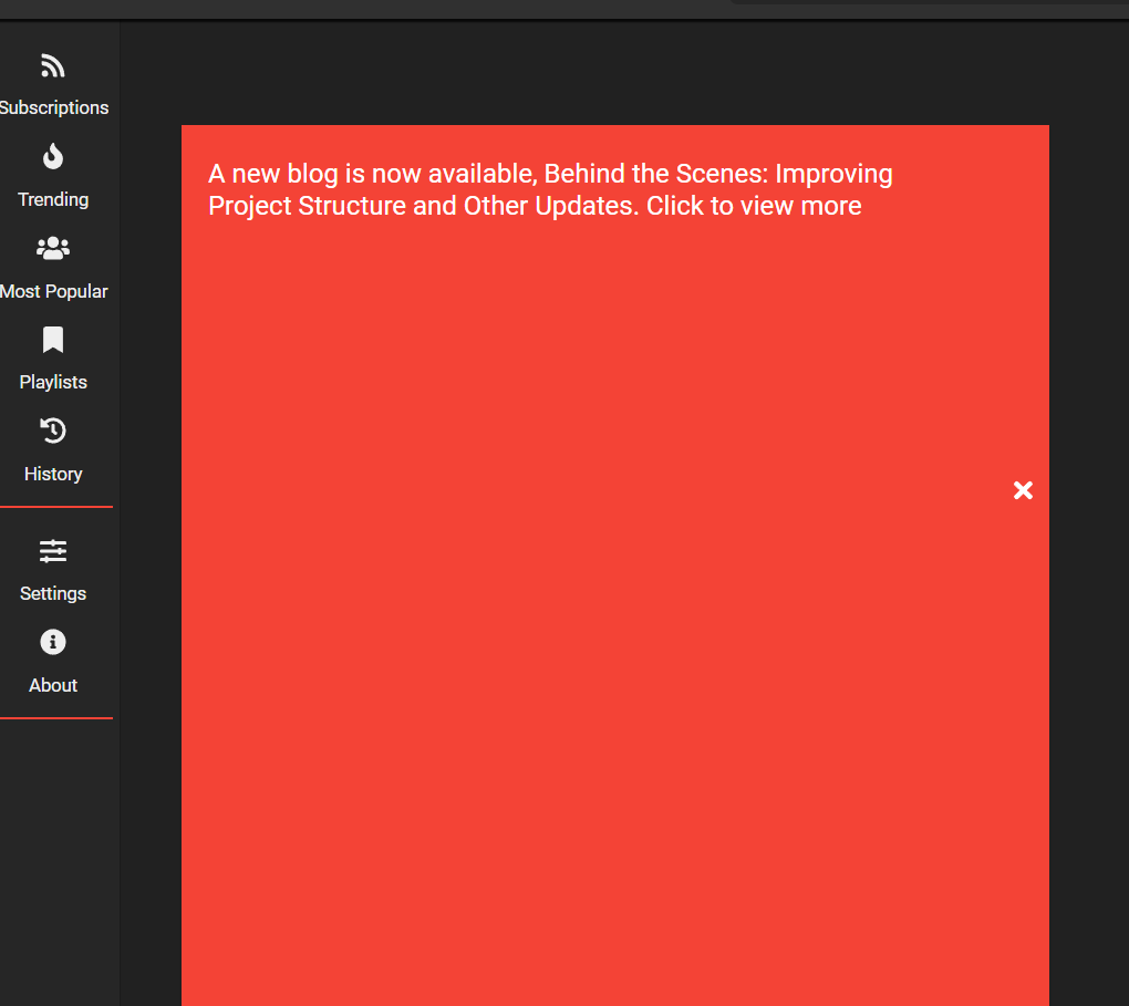 [Bug]: New Blog Notification is too large · Issue #2297 · FreeTubeApp/FreeTube · GitHub
