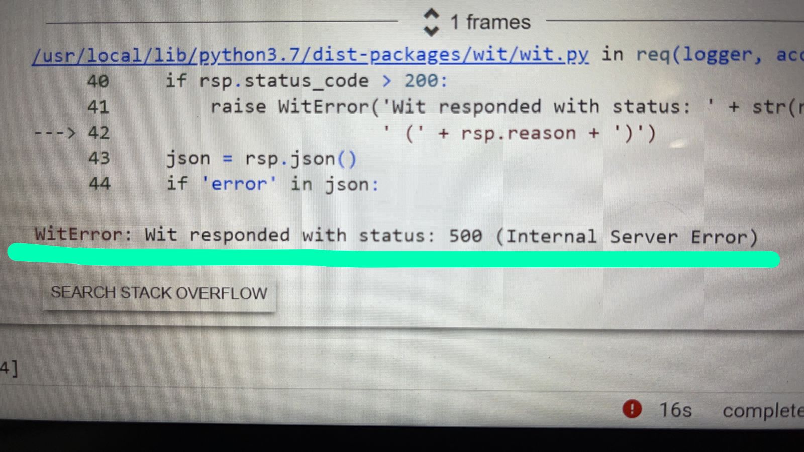Internal server Error · Issue #2315 · wit-ai/wit · GitHub