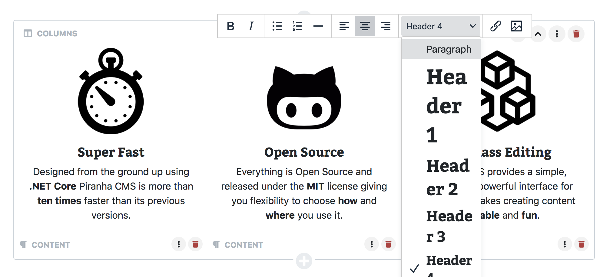 TinyMCE dropdown breaks in column blocks · Issue #757 · PiranhaCMS/piranha.core · GitHub